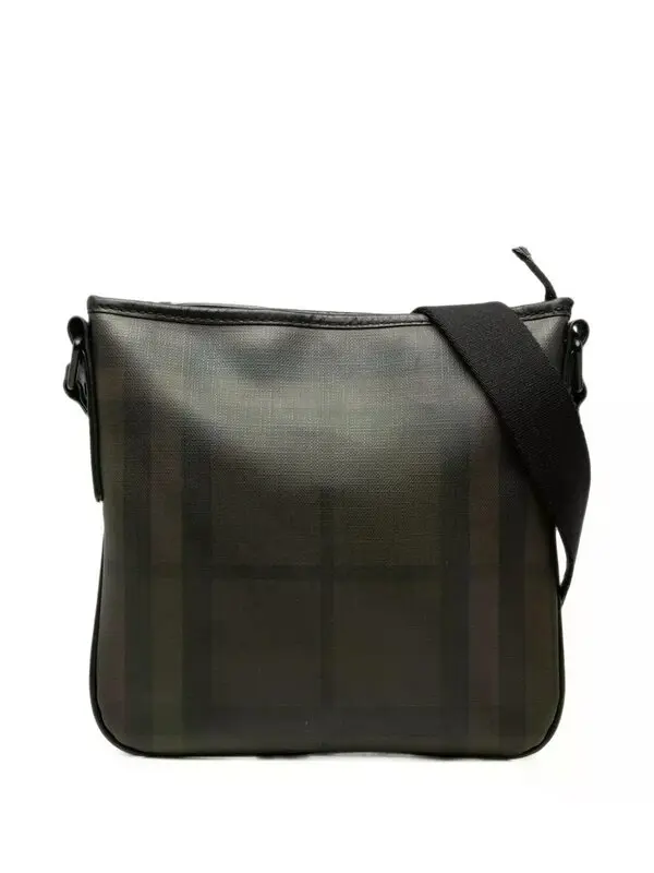 Burberry Smoke Check Coated Canvas Beckley Crossbody Bag