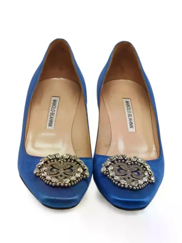 Manolo Blahnik Okkato Crystal Embellished Pumps