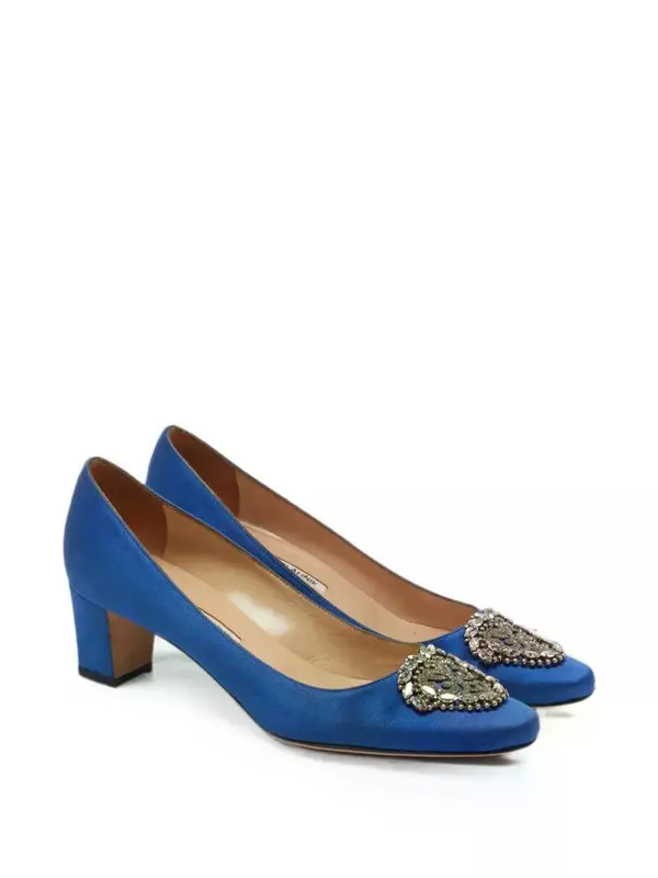 Manolo Blahnik Okkato Crystal Embellished Pumps