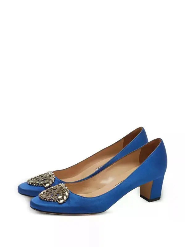 Manolo Blahnik Okkato Crystal Embellished Pumps