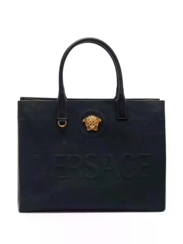 Versace La Medusa Embossed Tote Bag