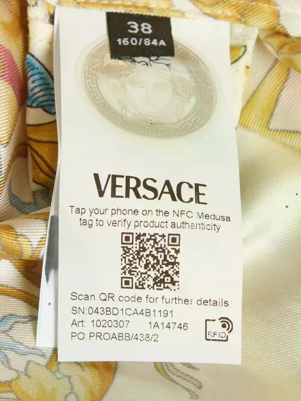 Versace Underwater Barocco Knotted Shirt
