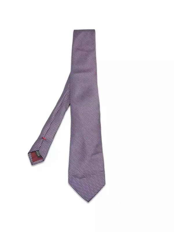 Gianfranco Ferre Geometric Patterned Neck Tie - Purple