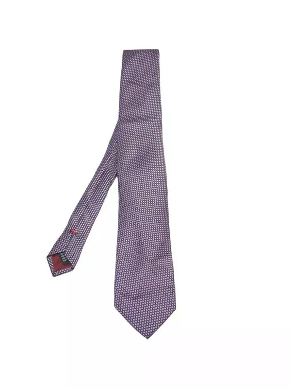Gianfranco Ferre Geometric Patterned Neck Tie - Purple