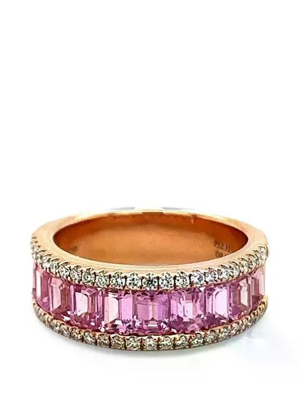 LISA NIK Sapphire And Diamond Ring - Pink