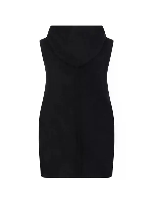 Rick Owens Sleeveless Hooded Knit Sweater