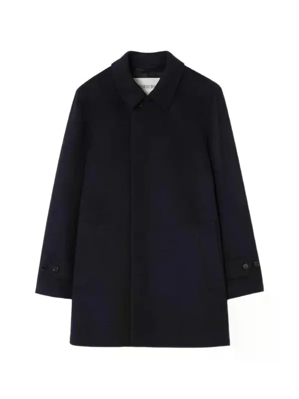 Burberry Mid-length Cashmere Car Coat - Blue