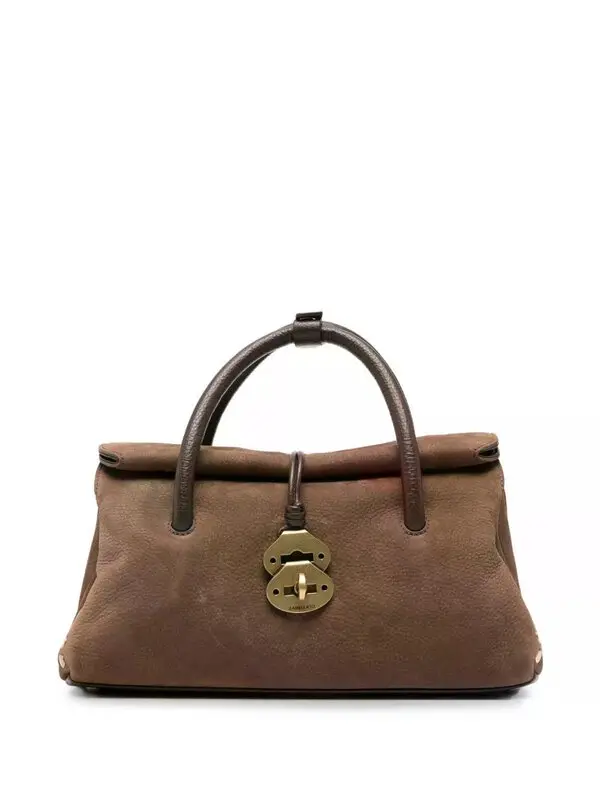 ZANELLATO Baby Dotta Jones Studded Handbag - Brown