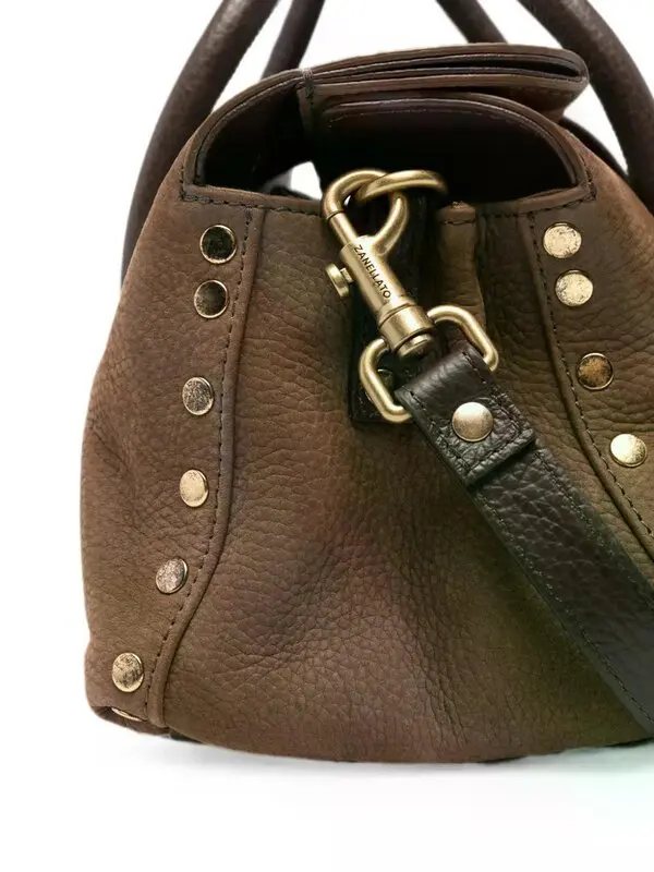 ZANELLATO Baby Dotta Jones Studded Handbag - Brown