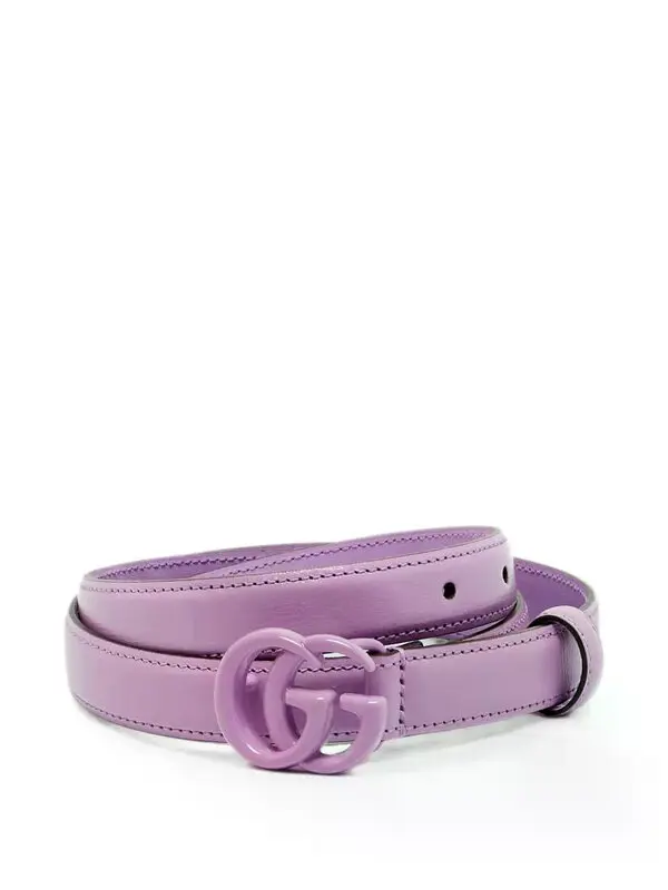 Gucci Gg Marmont Logo-buckle Leather Belt - Purple