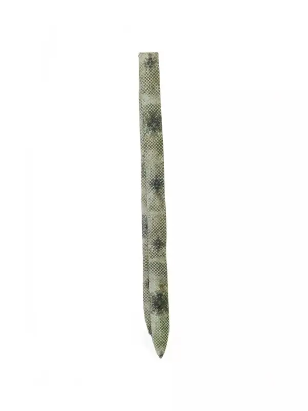 ZIGGY CHEN Patterned Skinny Scarf - Green