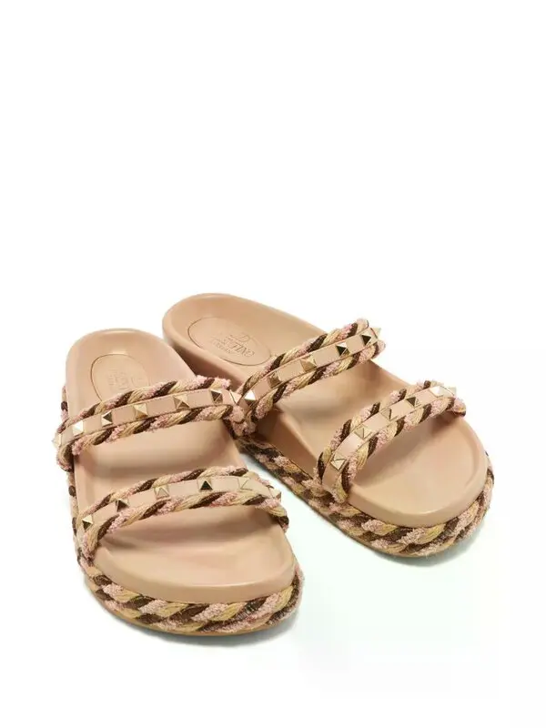 Valentino Garavani Rockstud Torchon Flat Sandals