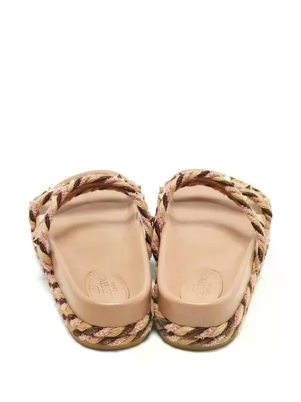 Valentino Garavani Rockstud Torchon Flat Sandals