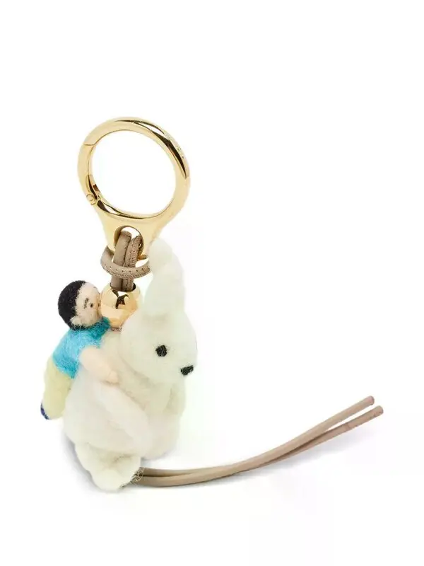 Loewe Rabbit Bag Charm - White