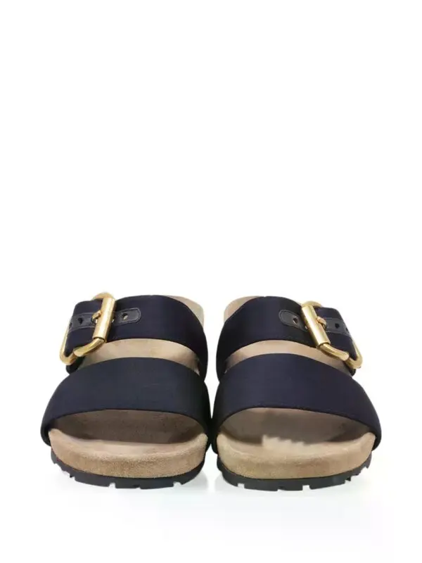Prada Double Strap Slide Sandals - Blue