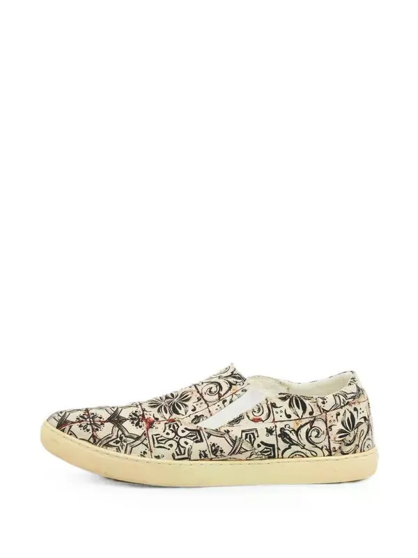 Dolce & Gabbana Majolica Slip-on Sneakers - Neutrals