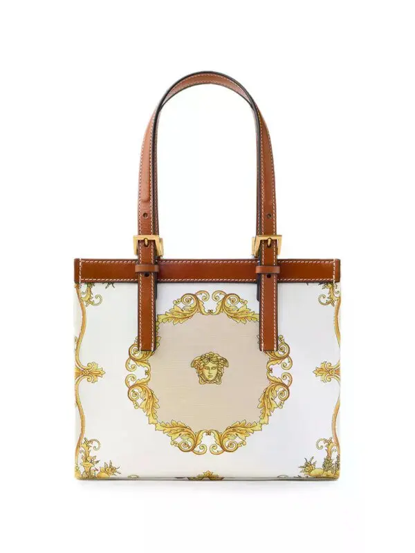 Versace Rivière Printed Mini Canvas Tote