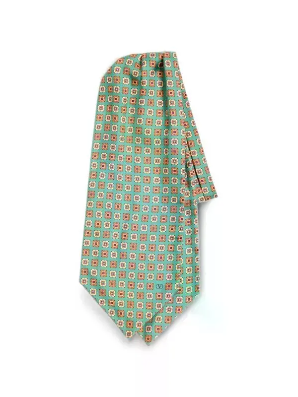 Valentino Garavani Geometric-print Silk Scarf