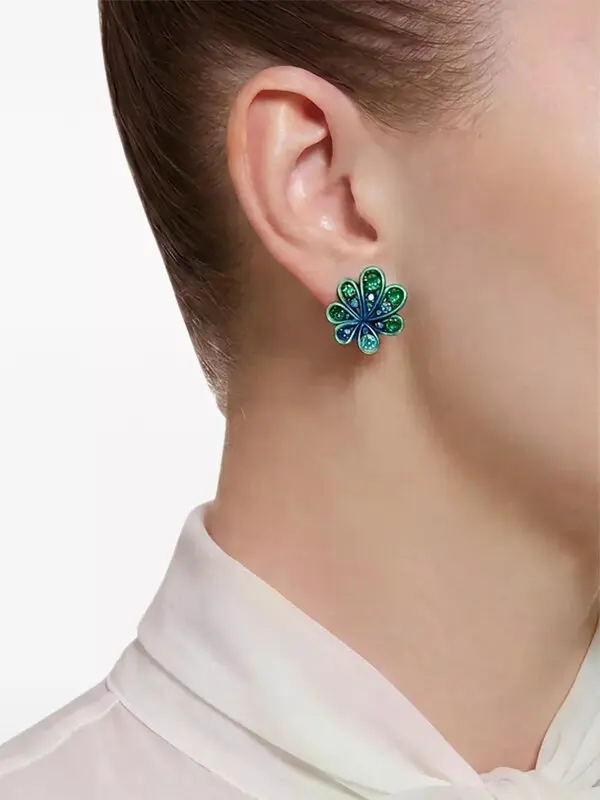 ANABELA CHAN Chanterelle Emerald And Sapphire Stud Earrings