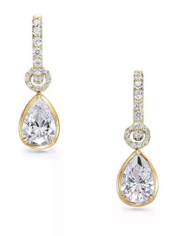 ANABELA CHAN Diamond Pendant Hoop Earrings - Gold