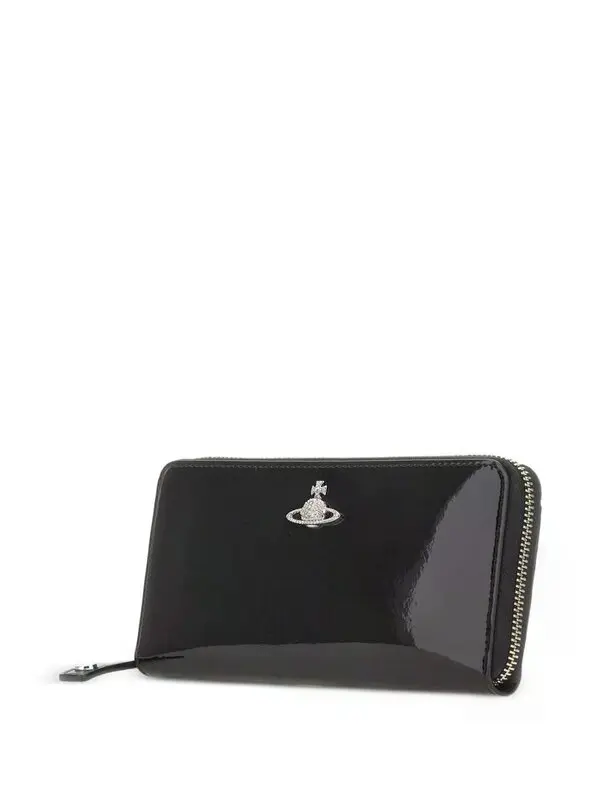 VIVIENNE WESTWOOD Orb-rhinestone-embellished Wallet - Black