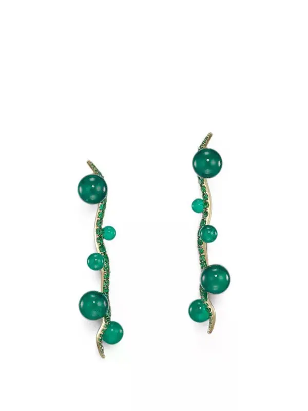 ANABELA CHAN Emerald Blades Of Grass Earrings