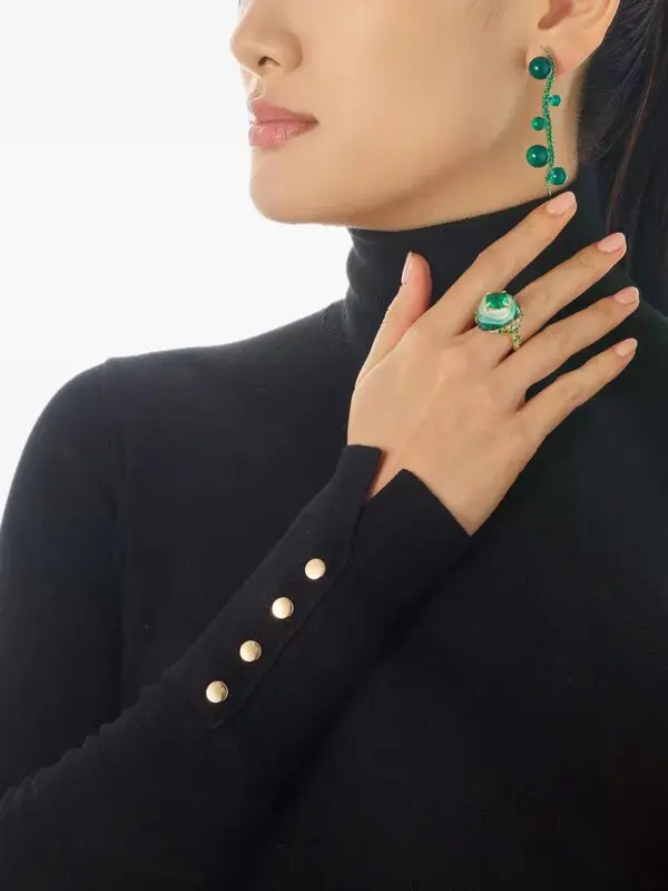 ANABELA CHAN Emerald Blades Of Grass Earrings