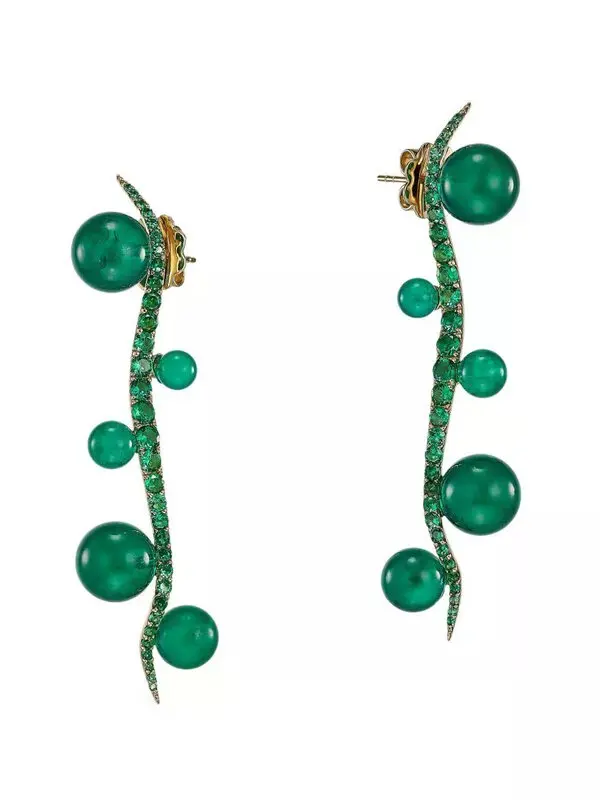 ANABELA CHAN Emerald Blades Of Grass Earrings
