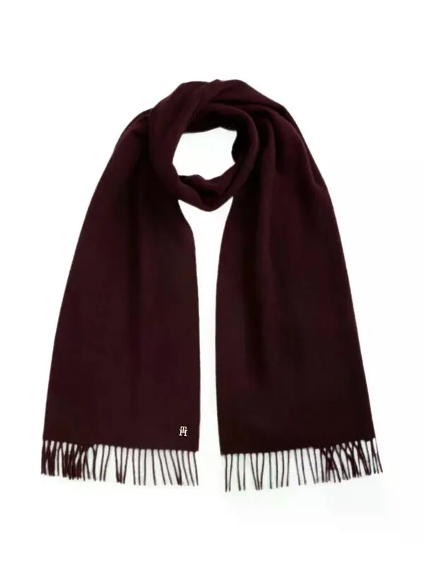 Tommy Hilfiger Fringed Logo-plaque Scarf