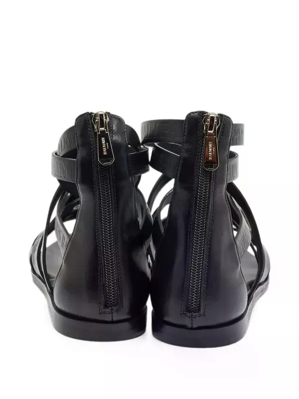 Balmain Logo-embossed Flat Sandals