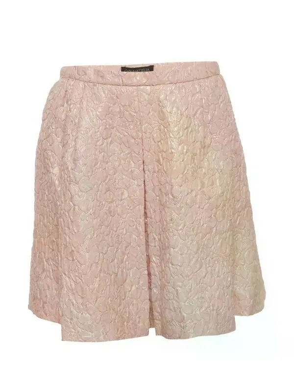 Giambattista Valli Floral Jacquard Pleated Skirt - Pink