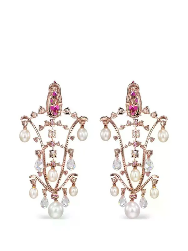 ANABELA CHAN Supernova Pearl And Diamond Earrings