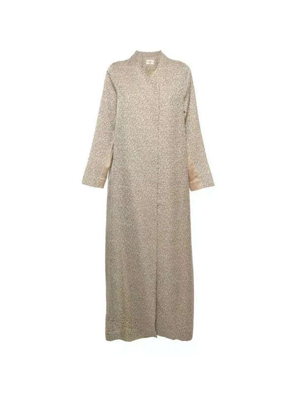 424 Jacquard Open-front Maxi Dress - Neutrals
