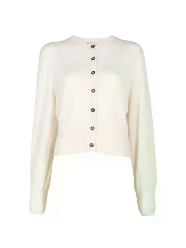 Le Kasha Gaya Pointelle-knit Cardigan - White