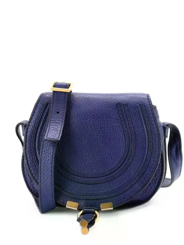 Chloé Marcie Leather Small Crossbody Bag - Blue