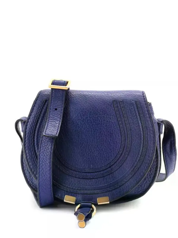 Chloé Marcie Leather Small Crossbody Bag - Blue