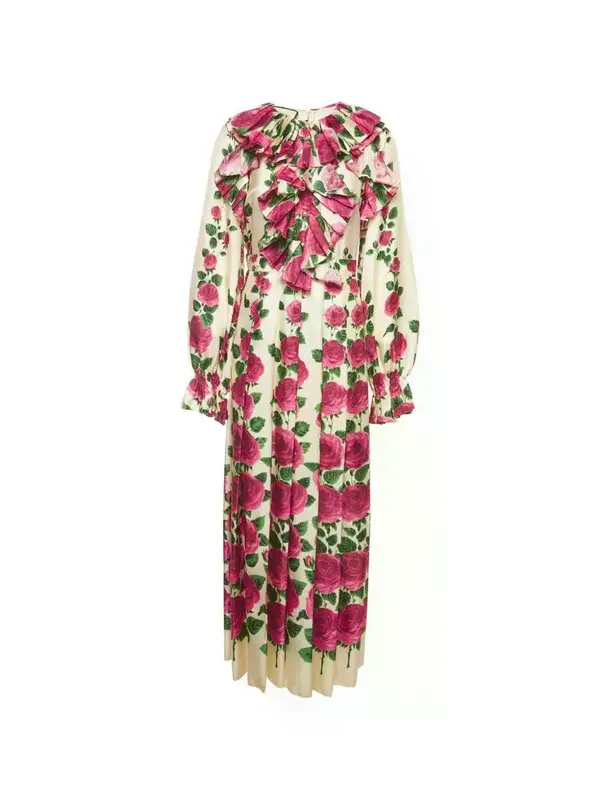 Gucci Rose Garden Ruffled Maxi Dress