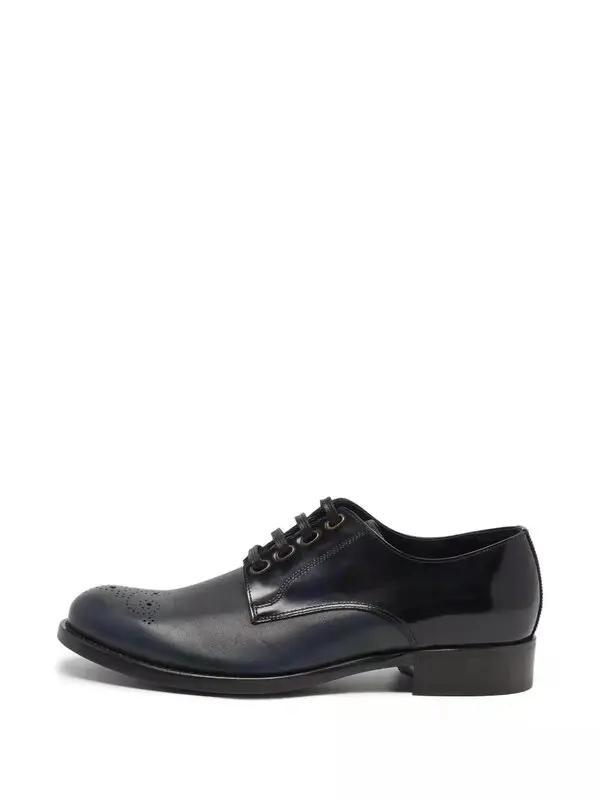 Dolce & Gabbana Perforated Lace-up Oxford Shoes - Blue
