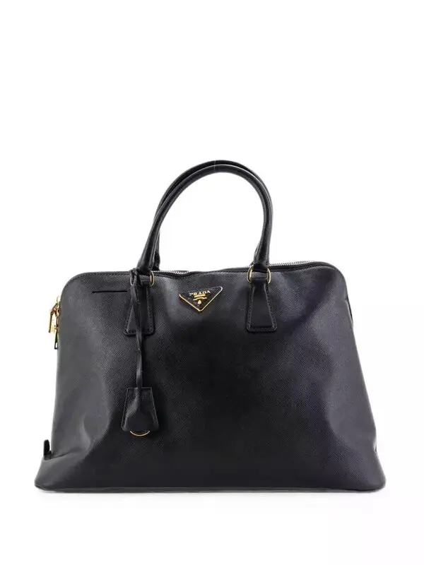 Prada Saffiano Leather Large Handbag - Black