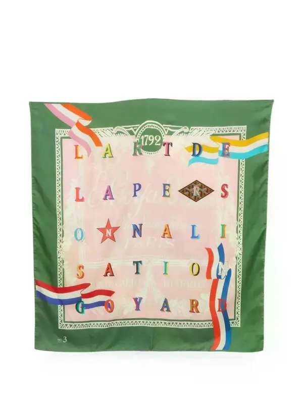 Goyard L’art De La Personnalisation Scarf - Green