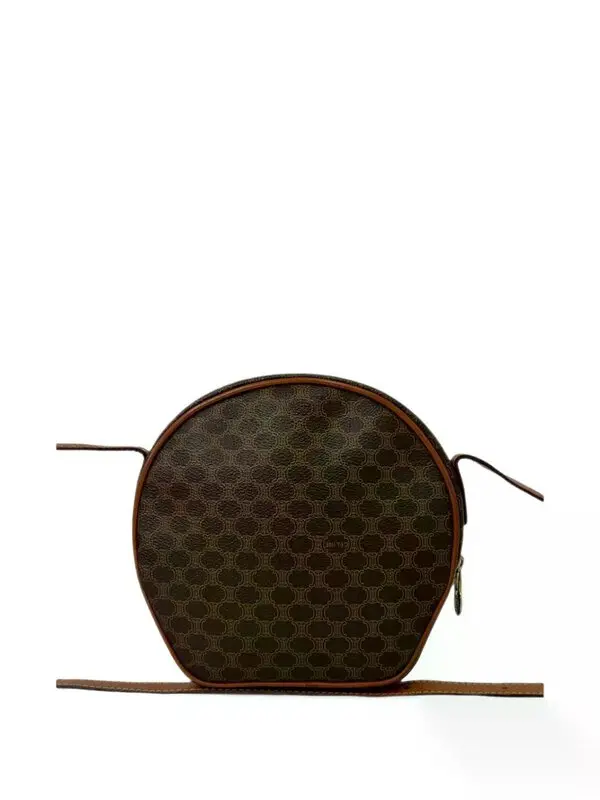Celine Macadam Coated Canvas Crossbody Bag - Brown