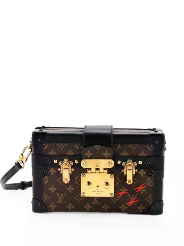 LOUIS VUITTON Petite Malle Handbag Monogram Canvas Clutch Bag