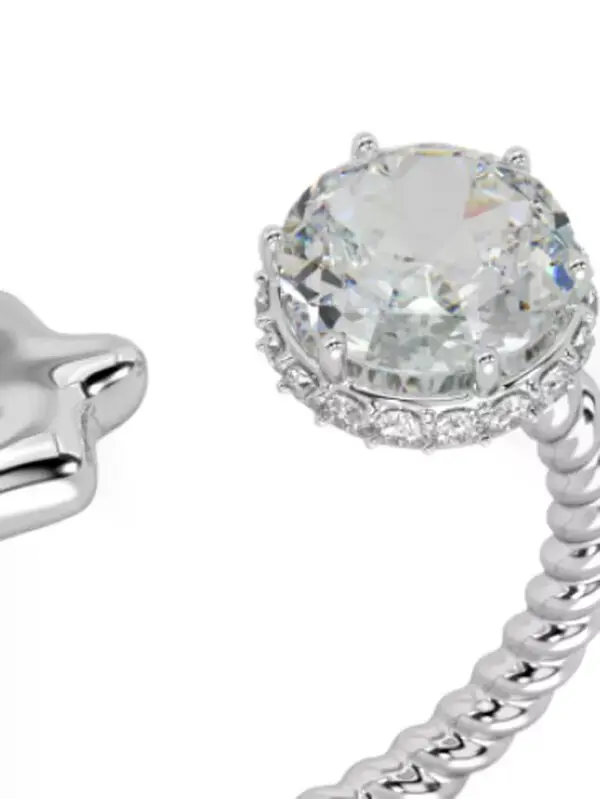 SOLO FOR DIAMONDS X Gunia Project Diamond-embellished Open-band Ring
