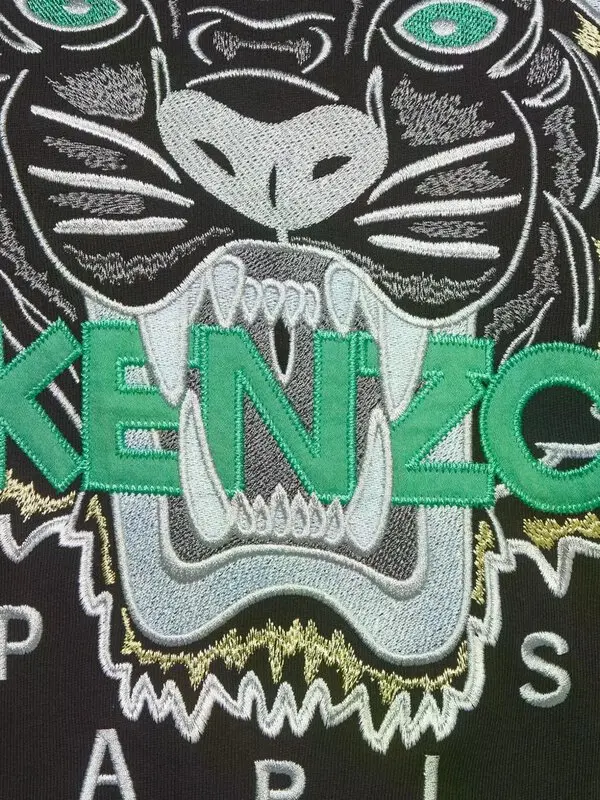 Kenzo Tiger Embroidered Cotton Sweatshirt