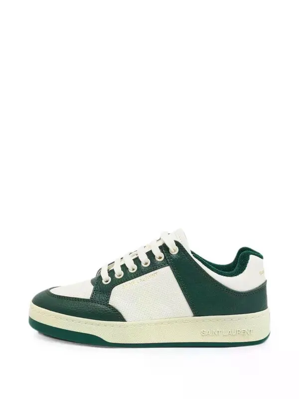 Saint Laurent Sl/61 Perforated Leather Sneakers - Green