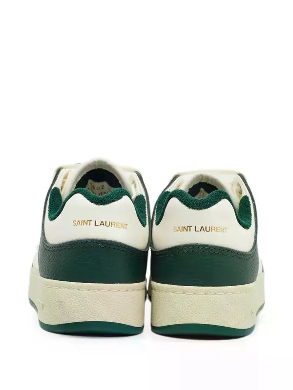 Saint Laurent Sl/61 Perforated Leather Sneakers - Green