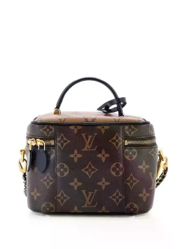 LOUIS VUITTON Vanity Handbag Reverse Monogram Canvas Pm Satchel - Brown