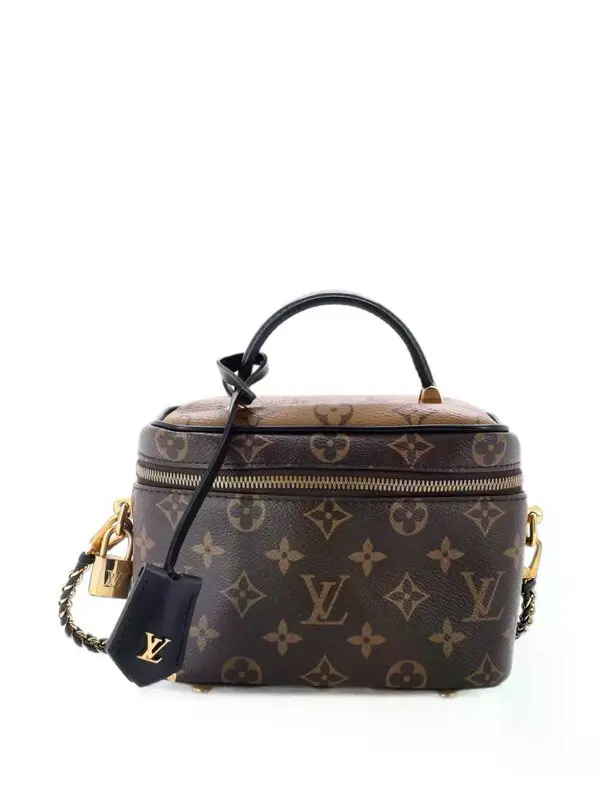 LOUIS VUITTON Vanity Handbag Reverse Monogram Canvas Pm Satchel - Brown