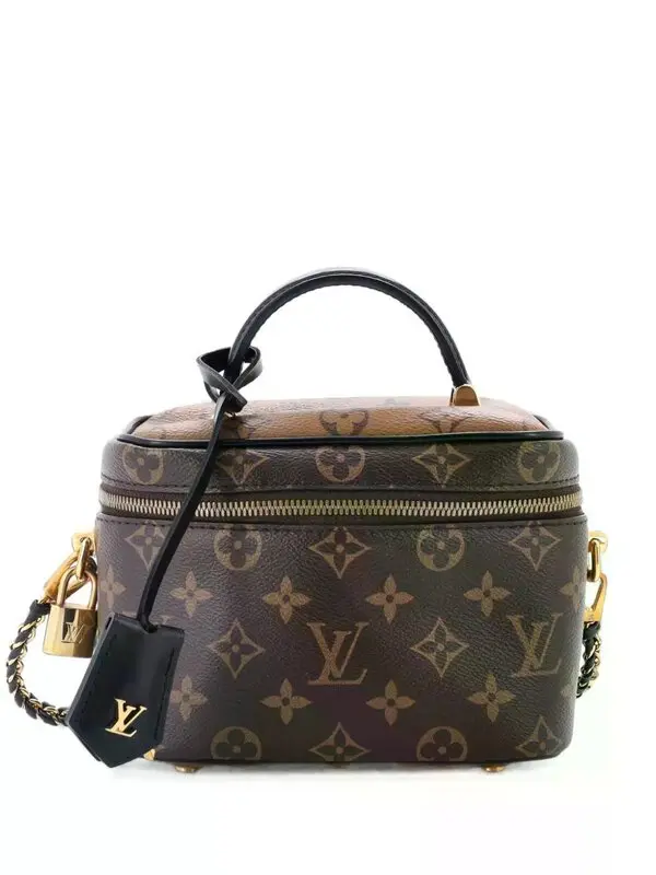 LOUIS VUITTON Vanity Handbag Reverse Monogram Canvas Pm Satchel - Brown