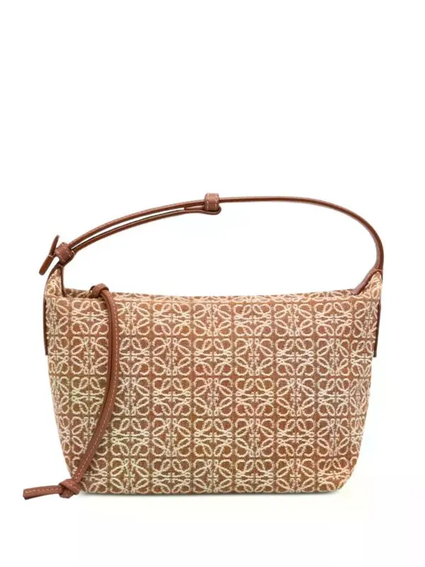 Loewe 2022 Small Anagram Canvas Cubi Bag Shoulder Bag - Brown